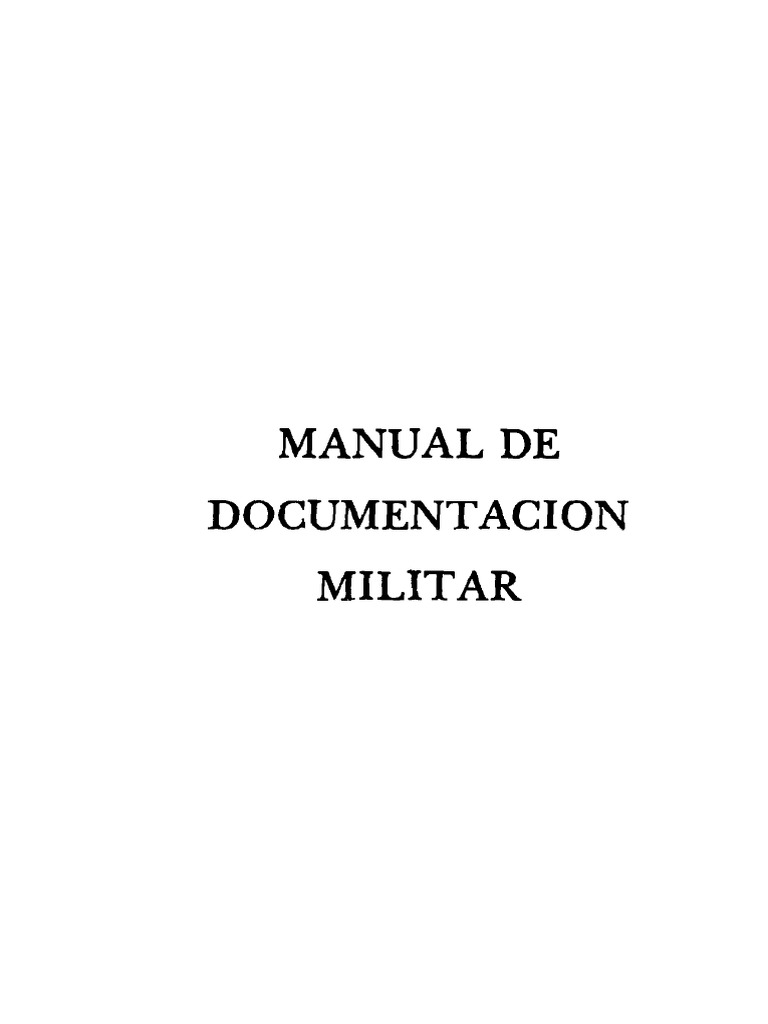 Manual de Documentacion Militar. | PDF | Oficial general | Militar