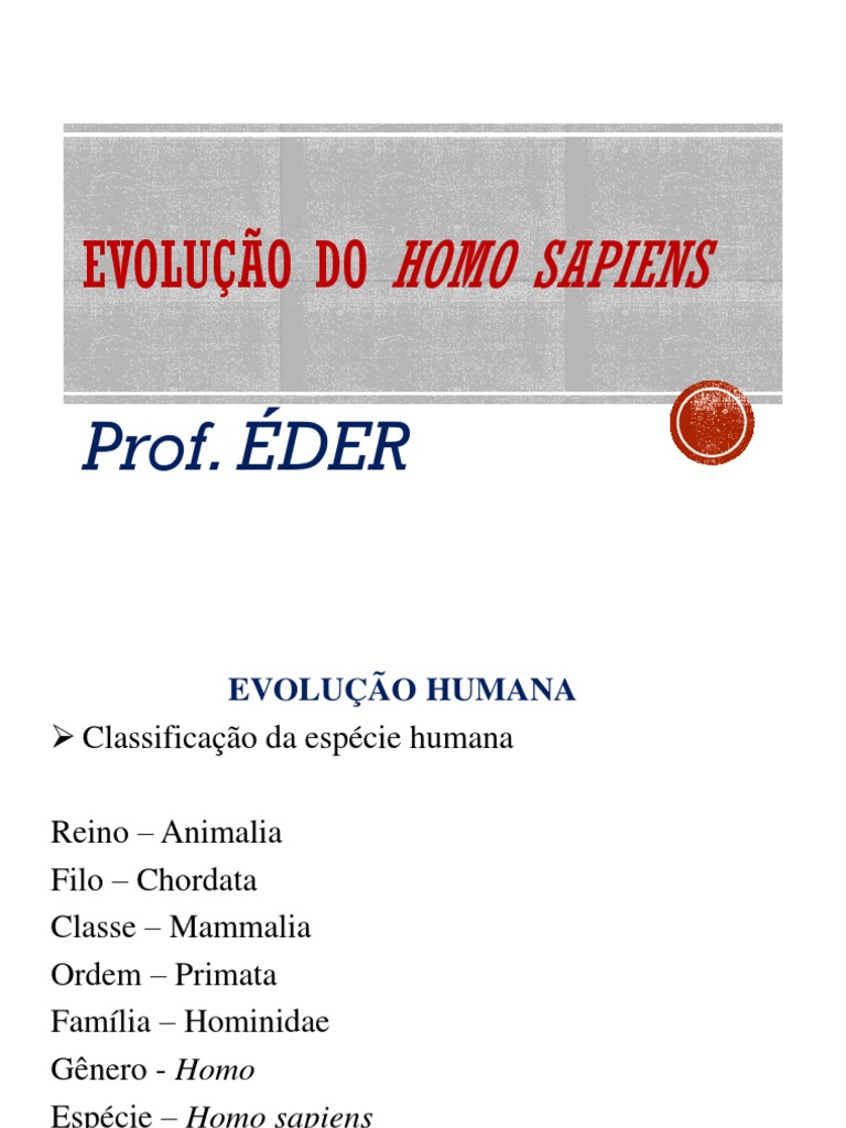 EVOLUÇÃO Dos PRIMATAS | PDF | Homo | Humano