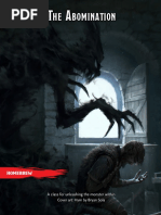 The Abomination - GM Binder | PDF | Monsters