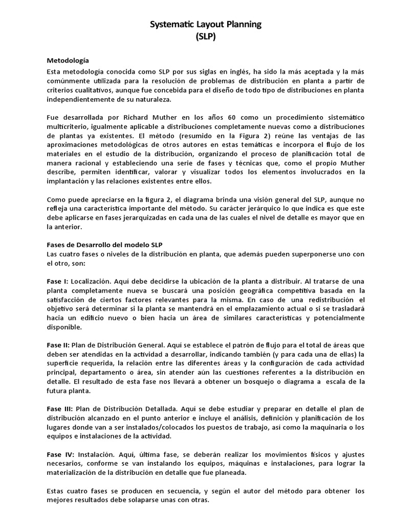 Metodología SLP para Distribución en Planta | PDF | Informática | Tecnología