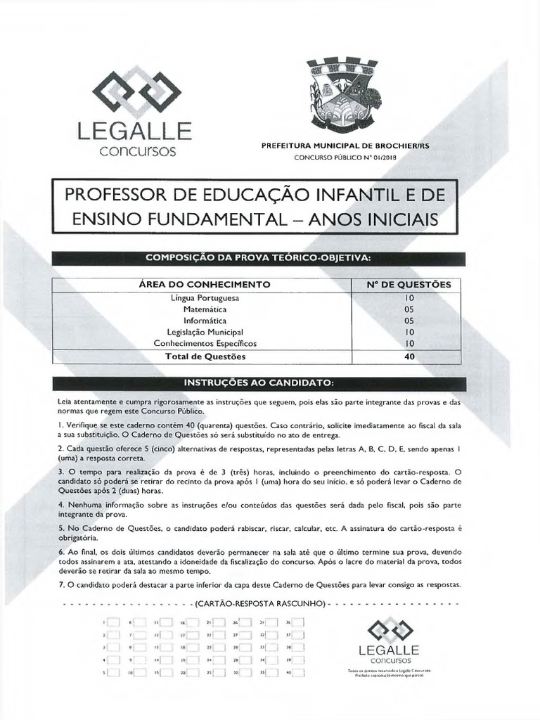 Legalle: Concursos | PDF | Aprendizado | Pré-escola