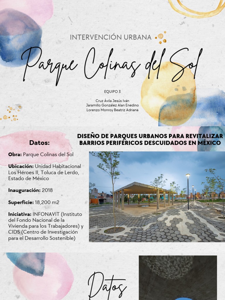 EQUIPO 3 - Intervención Urbana - Parque Colinas Del Sol | PDF ...