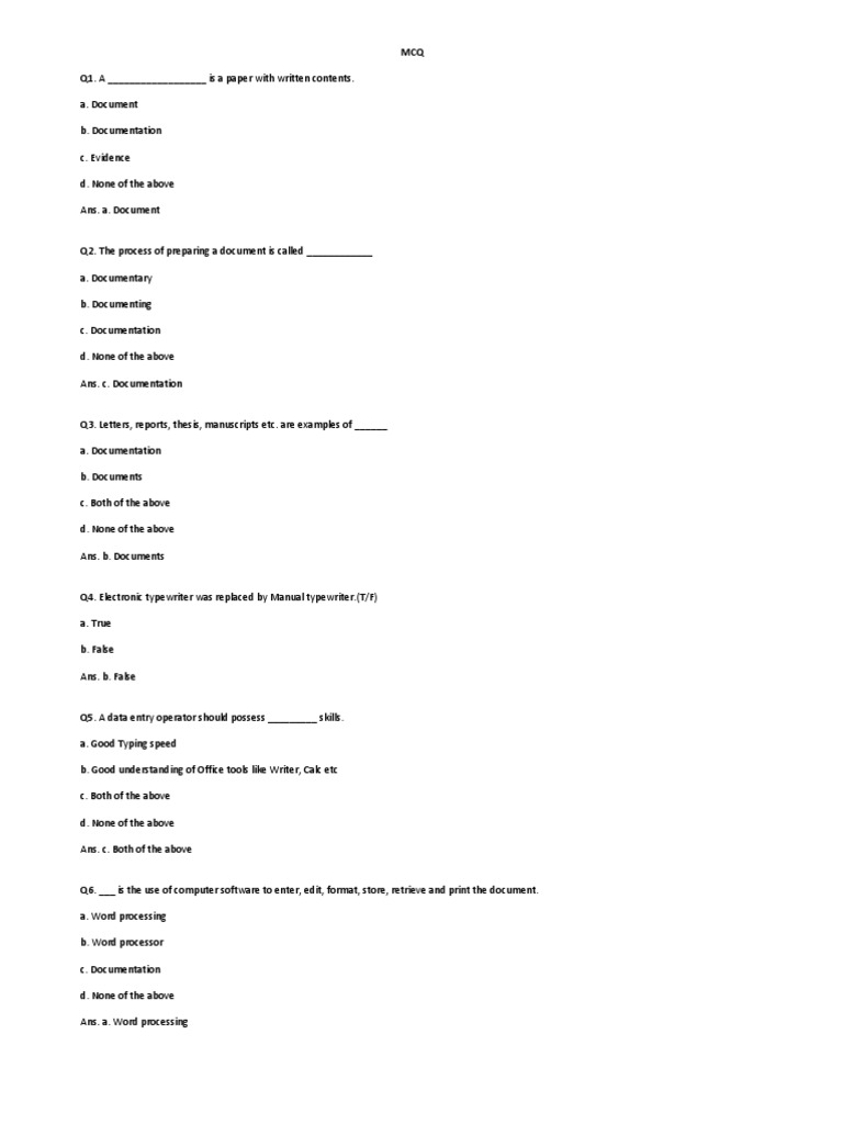 MCQ DigitalDocumentation Chapter 3 | PDF | Cursor (User Interface ...