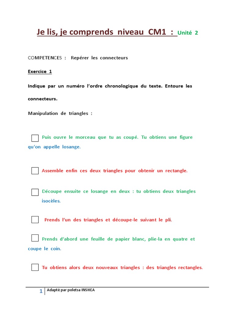 CM1 Unite 2 Lignes | PDF