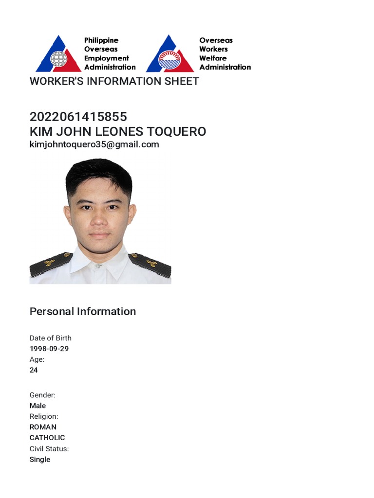 Https Onlineservices - Dmw.gov - PH OnlineServices Main PrintResume - Aspx | PDF