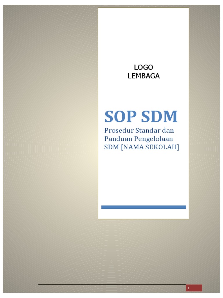 SOP SDM - Pesantren | PDF | Karier & Perkembangan | Bisnis