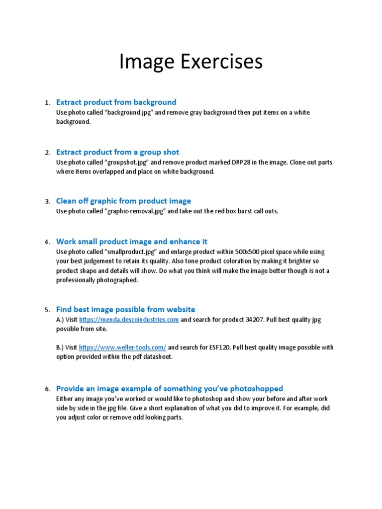 Image Exercises | PDF