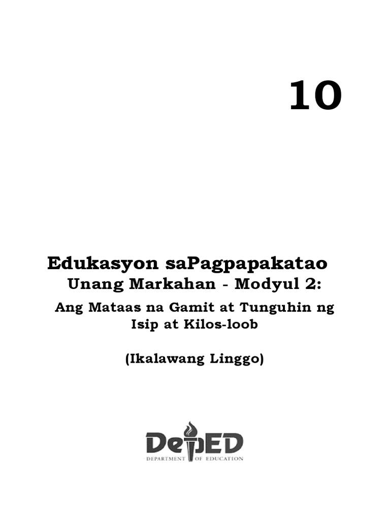 EsP 10 UNANG MARKAHAN - MODYUL 2 | PDF