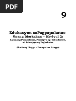 EsP 10 UNANG MARKAHAN - MODYUL 7 | PDF