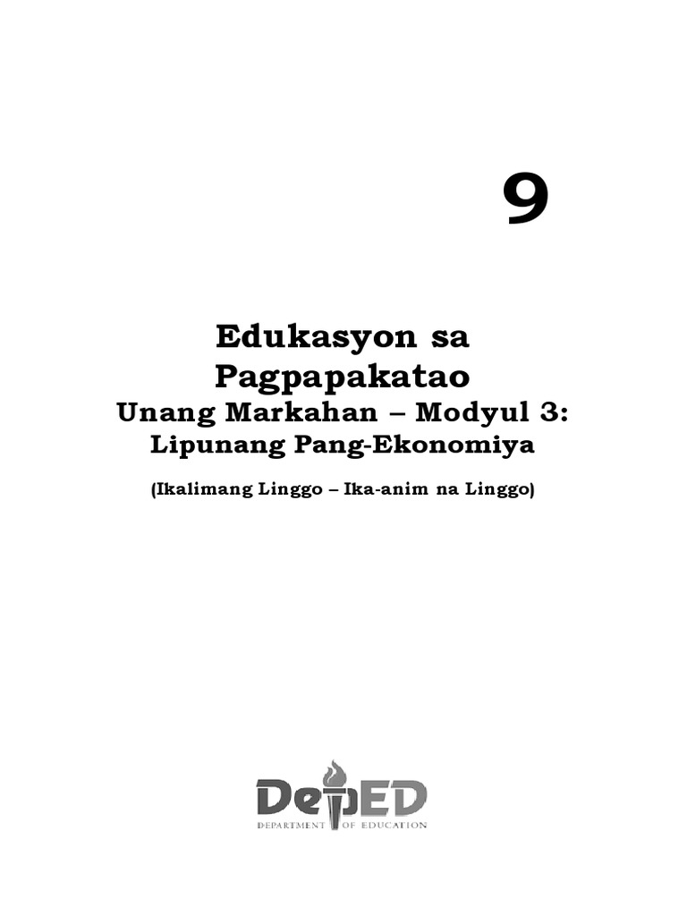 EsP 9 MODULE 3 | PDF