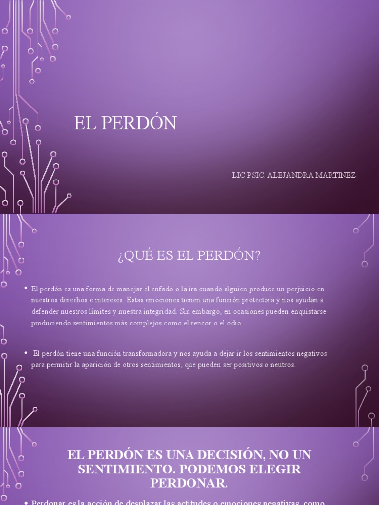 El perdón | PDF | Perdón | Las emociones