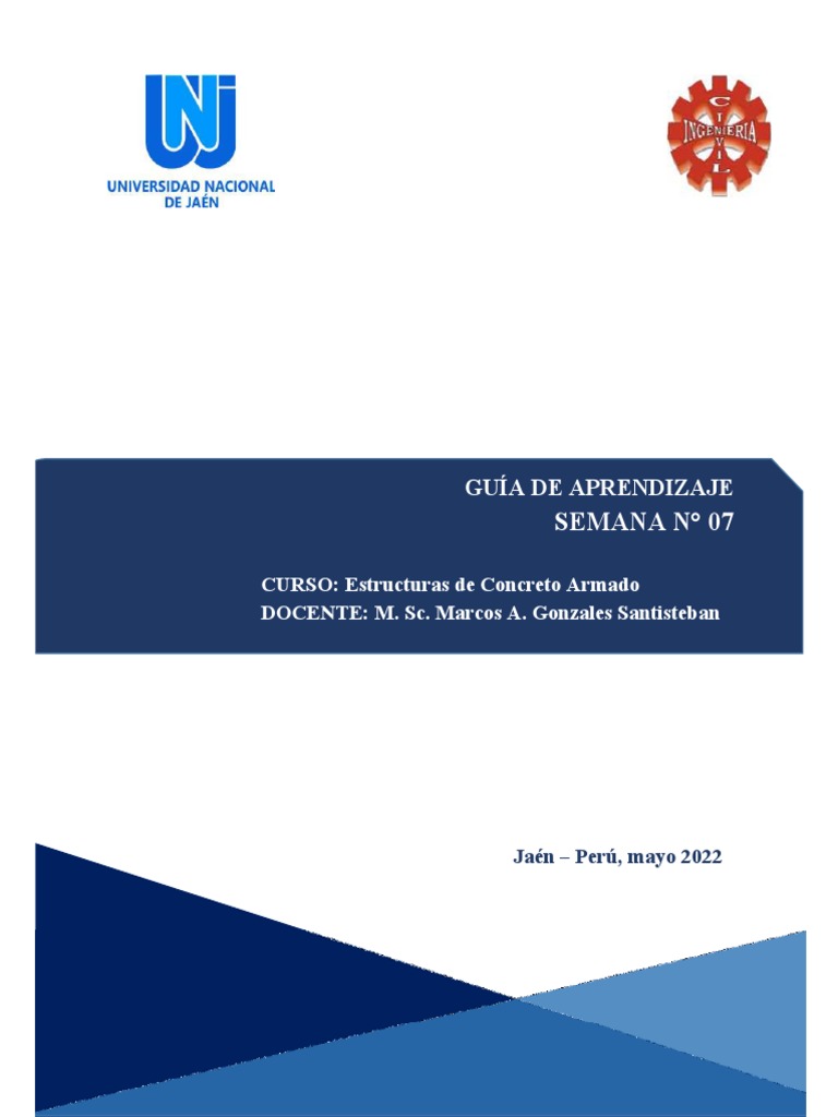Estructuras de Concreto Armado - Guia 07 | PDF | Hormigón | Concreto reforzado
