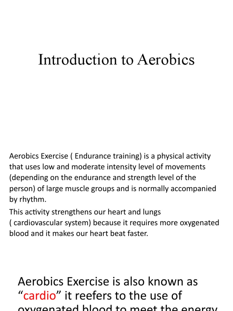 Aerobics PPT PE 1 | PDF | Heart Rate | Aerobic Exercise