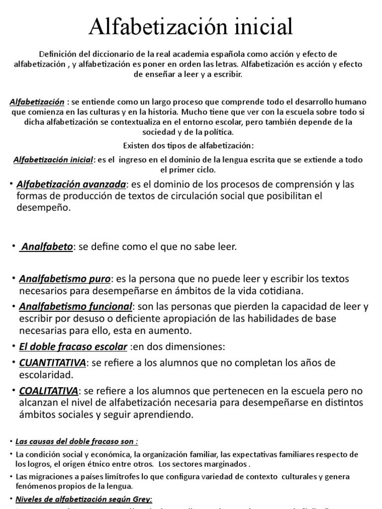 Alfabetización Inicial | PDF