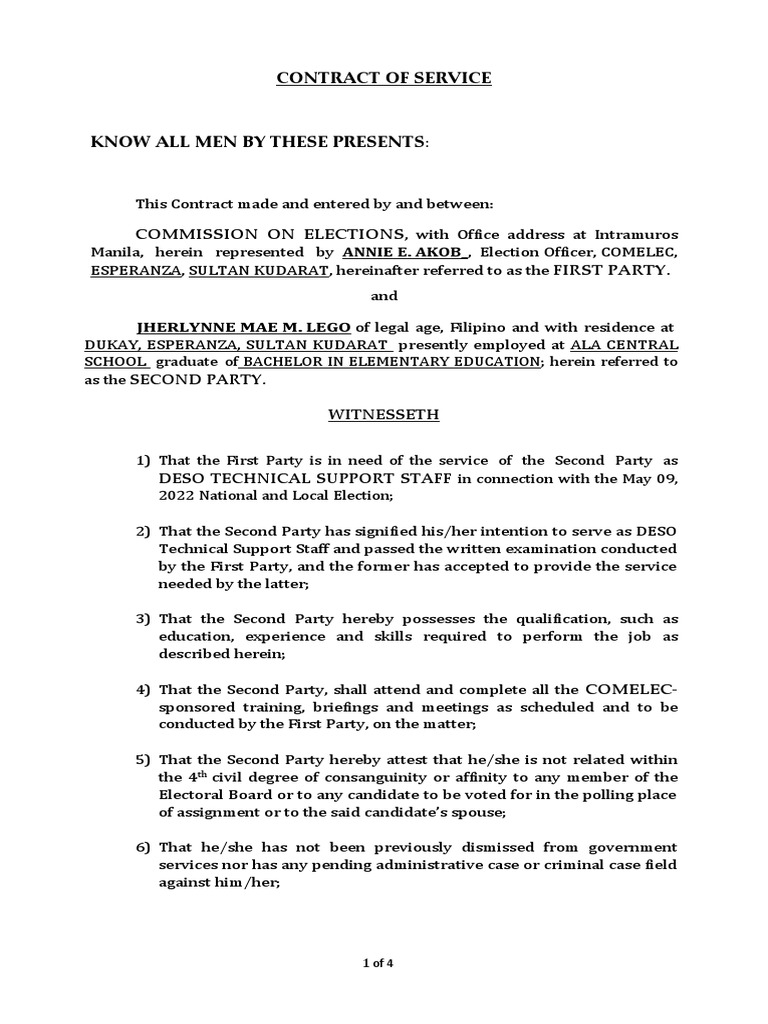 Comelec Form | PDF