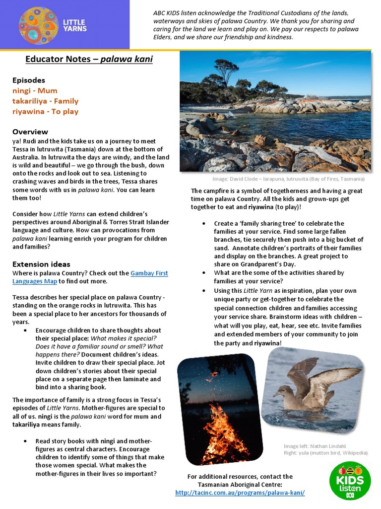 Palawa Kani Notes | PDF | Indigenous Australians | Indigenous Peoples