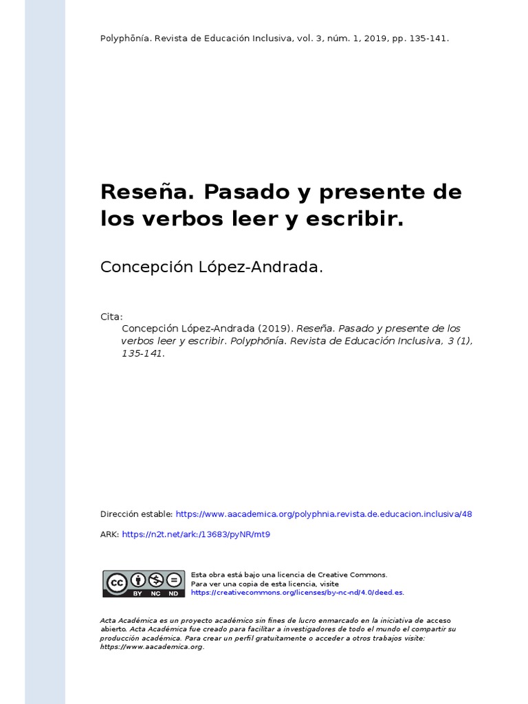 Concepción López-Andrada (2019) - Reseña. Pasado y Presente de Los ...