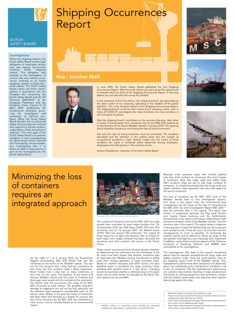 Shipping Occurrences Report 2020 | PDF | Ships | Shipping