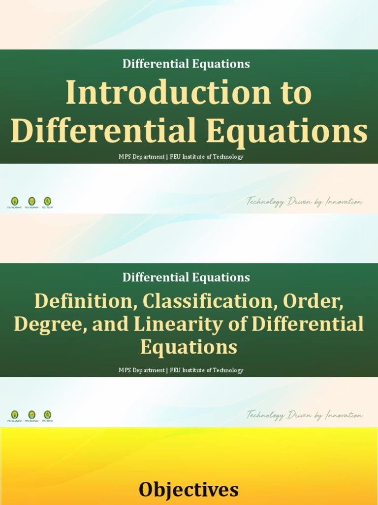 MTPDF1 Introduction To Differential Equations | PDF