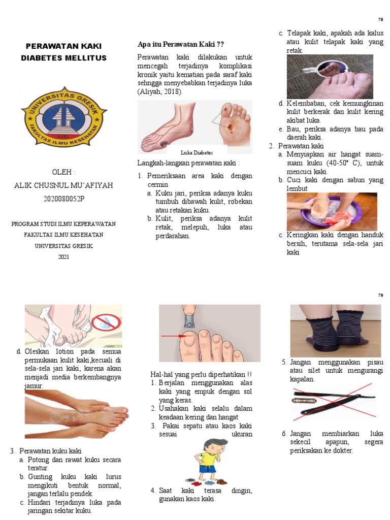 Leaflet Perawatan Kaki Diabetes Mellitus Pdf
