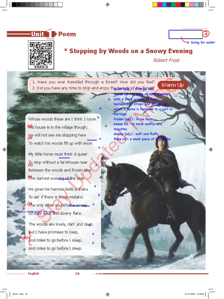 Stopping by Woods On A Snowy Evening by Stay Updated TNPSC | PDF