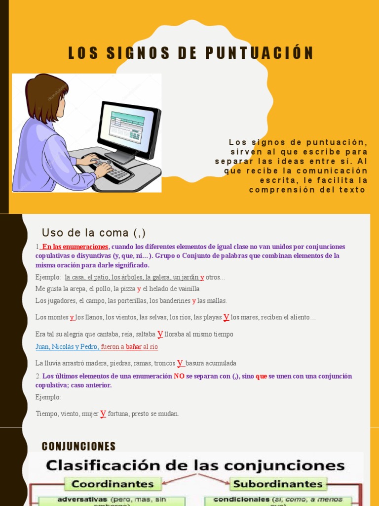 Ejercicios y Uso de Signos de Puntuación | PDF | Coma | Puntuación