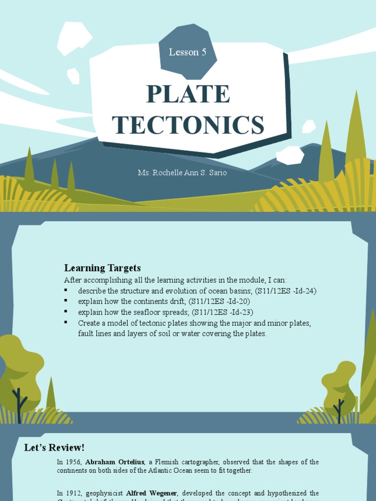 LESSON 5 Earth and Life Science | PDF | Plate Tectonics | Geology