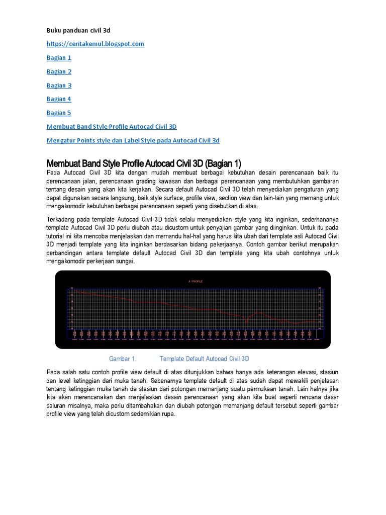 Panduan Membuat Band Style Civil 3D | PDF