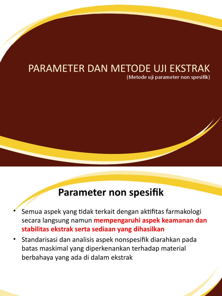 P6 Metode Pengujian Parameter Non Spesifik Pdf