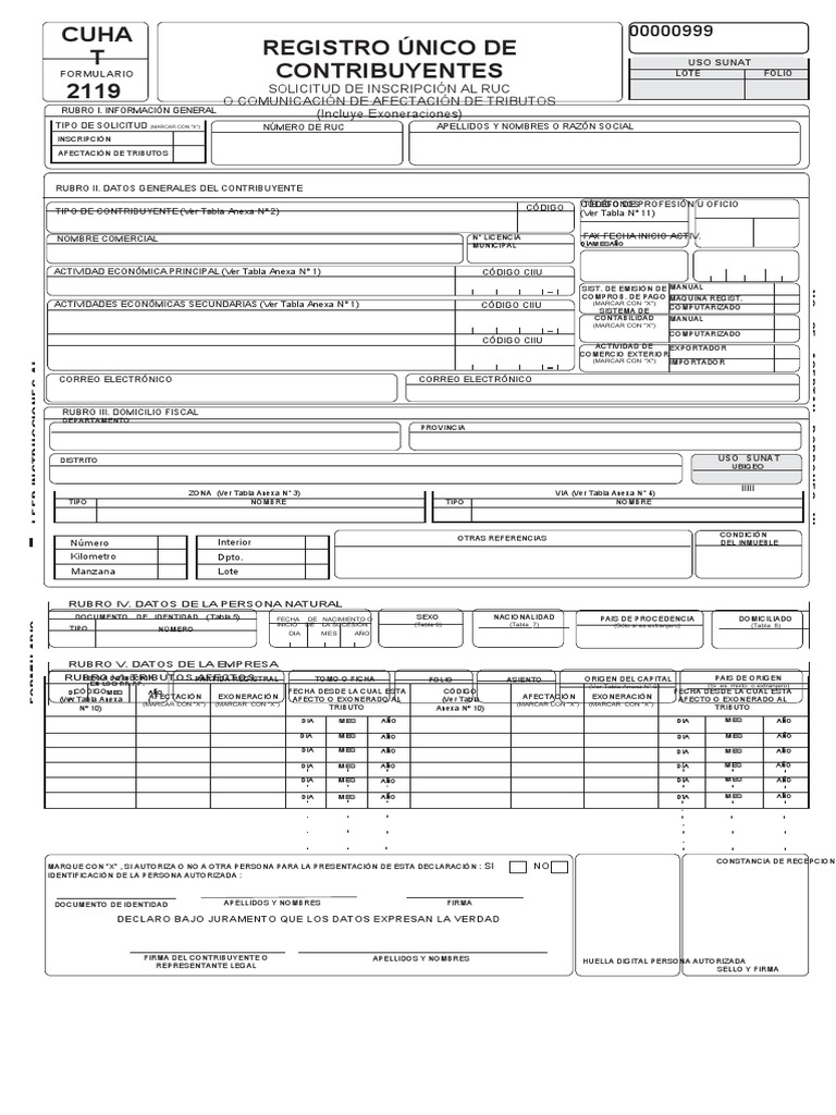 Formulario 2119 | PDF
