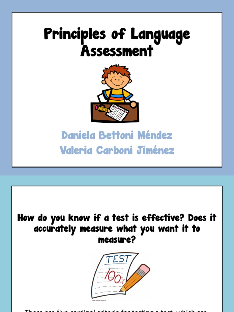 Principles Of Language Assessment Pdf Test Assessment Validity