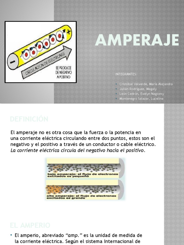 Amperaje Expo | PDF | Corriente eléctrica | Resistencia Eléctrica y ...