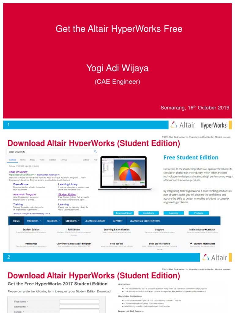 Altair HyperWorks Registration | PDF | Information Technology Management | Software Companies Of ...