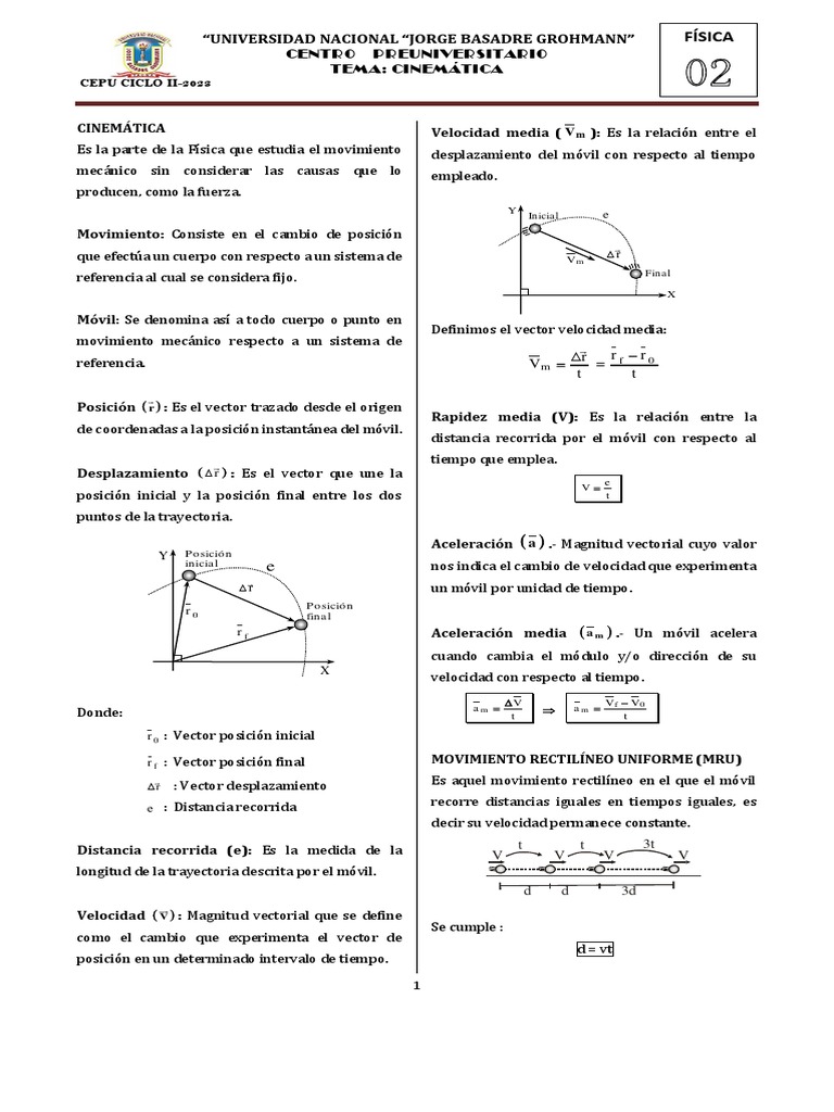 Practica N°02 Fisica - Sin Claves | PDF | Vector Euclidiano | Velocidad
