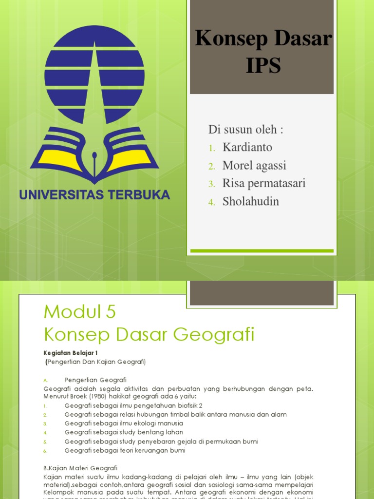 Presentasi Konsep Dasar IPS | PDF | Ilmu Sosial