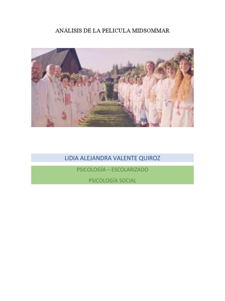 Análisis de La Pelicula Midsommar | PDF