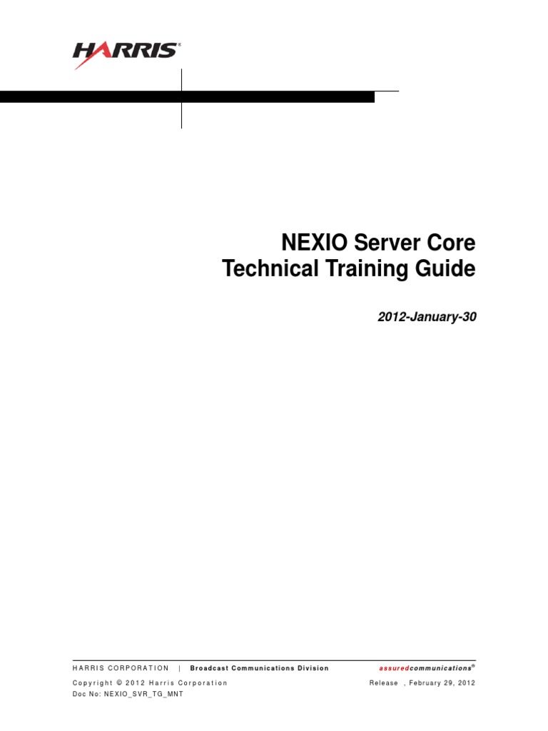 Nexio Server Core TG - MNT - 02 29 2012 | PDF | Network Switch | File ...