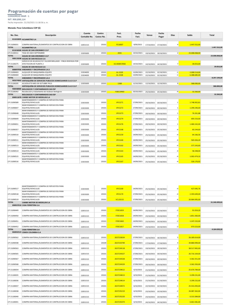 [Programación de pagos] | PDF