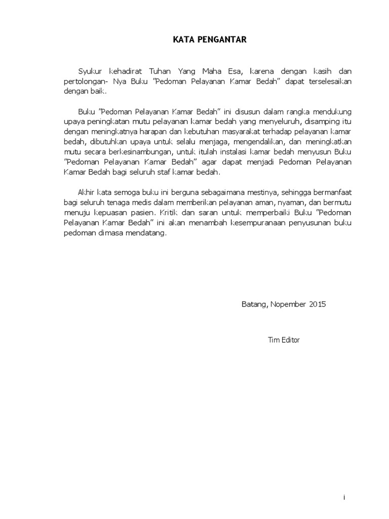Pedoman Pelayanan Kamar Bedah RS QIM | PDF | Sains & Matematika ...