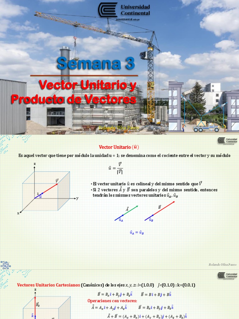03 - Vector Unitario y Produto de Vectores | PDF | Vector Euclidiano ...