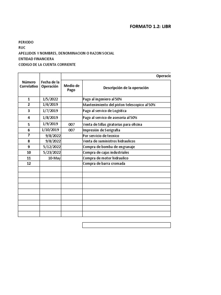 Libro1.2 Libro Caja y Bancos - Diario (4.1) | PDF | Contabilidad ...