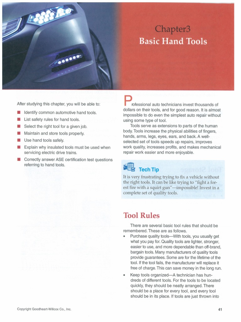 Chapter (3) Basic Hand Tools | PDF