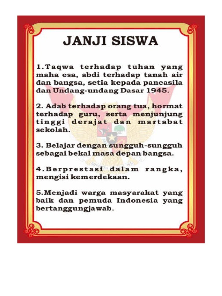 Janji Siswa | PDF