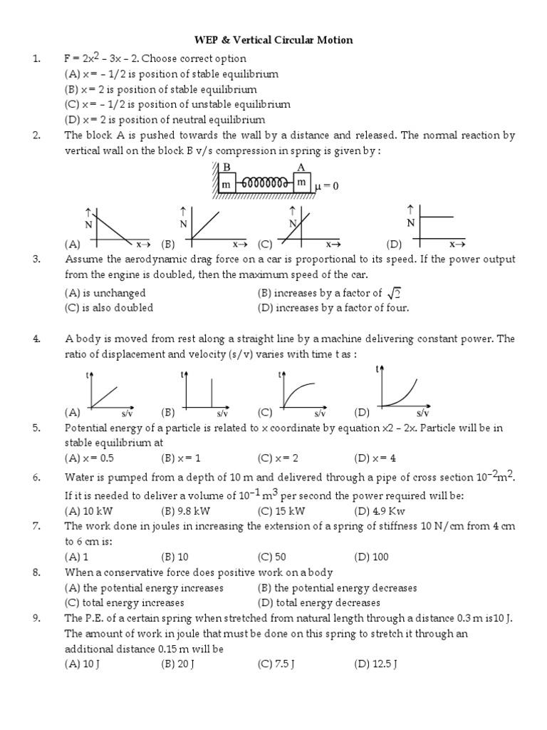 Wa 6 Wep VCM | PDF | Force | Kinetic Energy