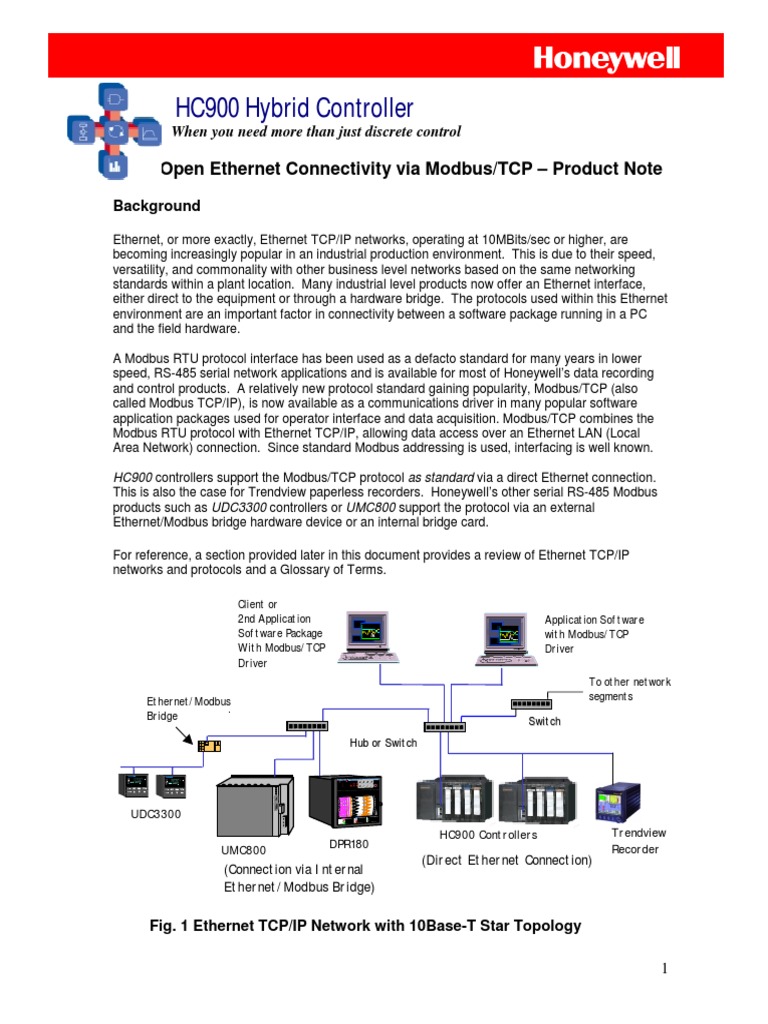 hc900 Modbus TCP Interface | PDF
