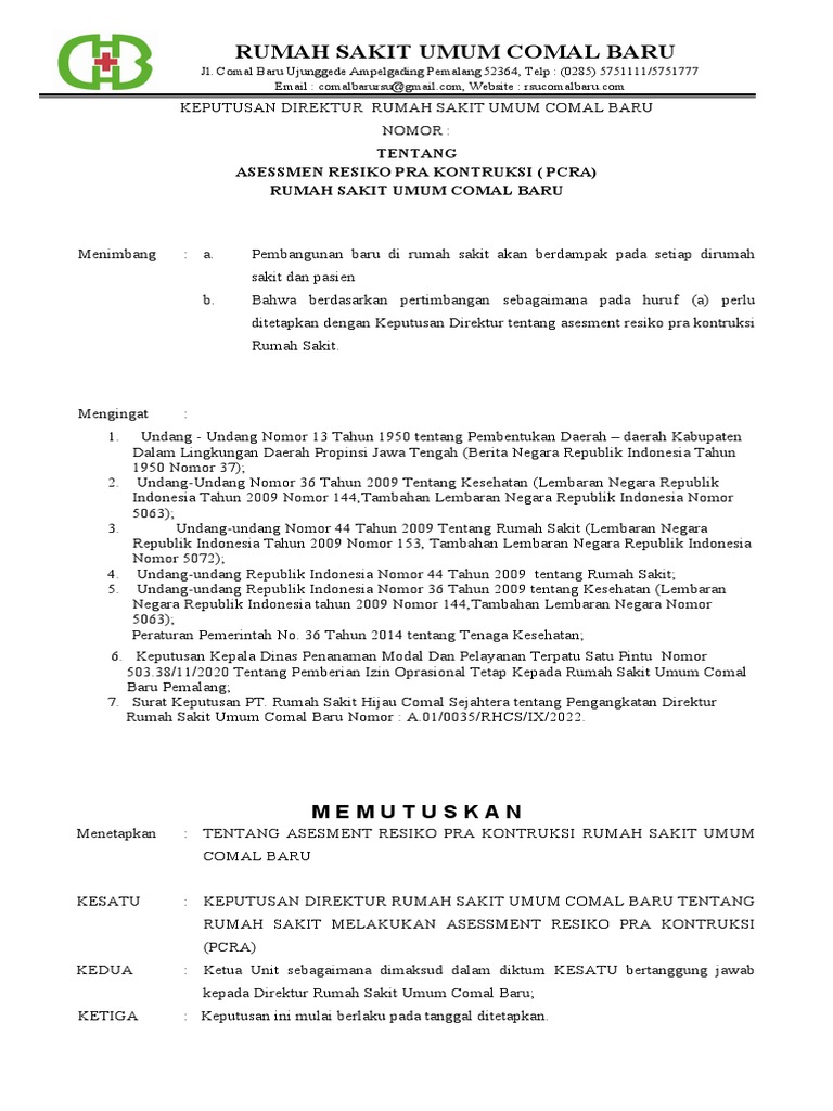 SK Tim Penanggulangan Bencana | PDF