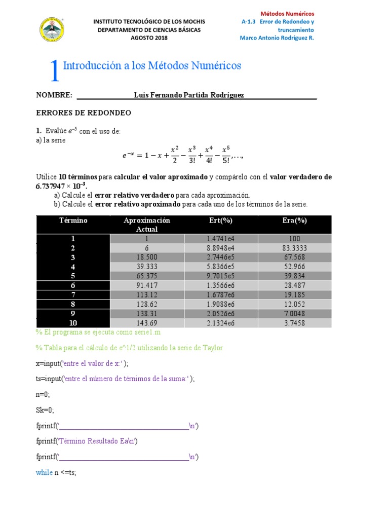 ACTIVIDAD 1. U1 - Luis Fernando Partida Rodriguez 1-1 | PDF | Análisis ...