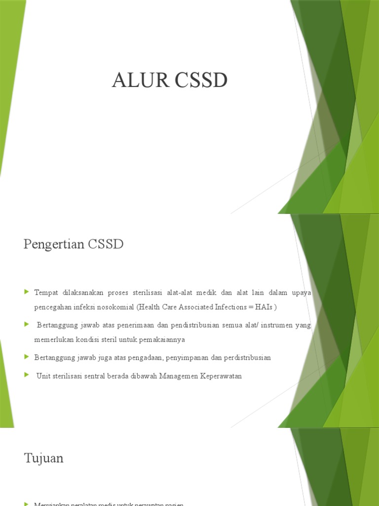 Alur Cssd Sterilisasi Disinfeksi Medis Pdf