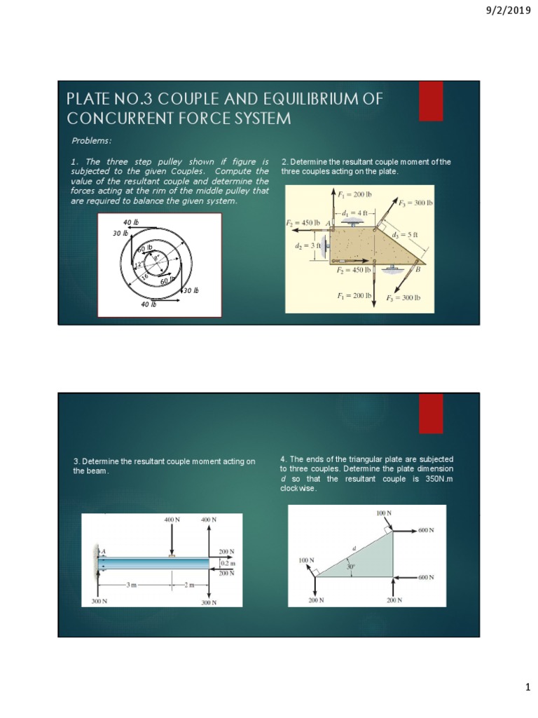Engineering Mechanics Plate No. 3 | PDF | Force | Truss