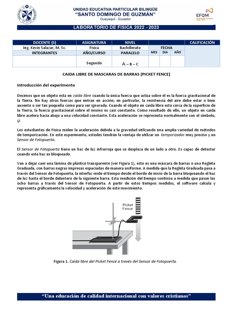 Caída Libre Experimento | PDF